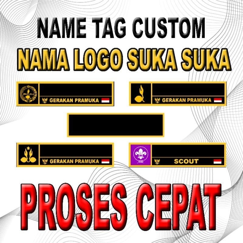 Nameplates, resin coated acrylic scout name tags | Shopee Malaysia