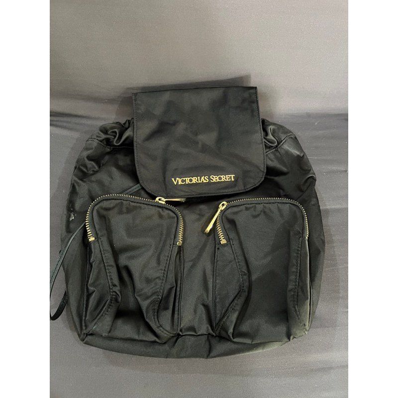 HITAM Preloved Victoria's Secret Backpack/Black Backpack | Shopee Malaysia