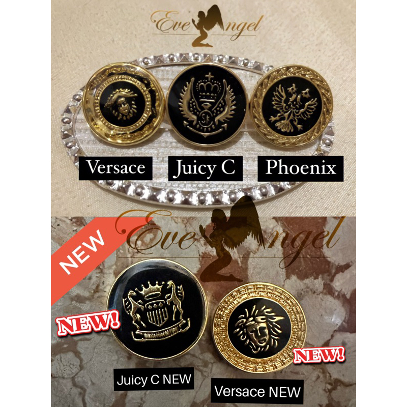 Premium shirt buttons gold versace juicy phoenix buttons price per 1 pc ...