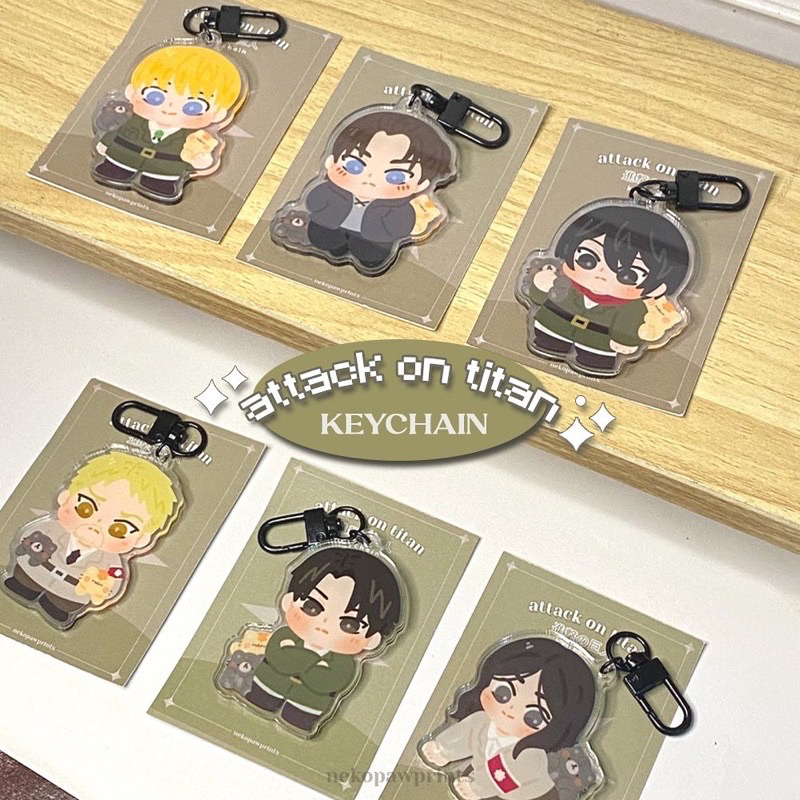 GANTUNGAN Nekopawprints: aot attack on titan acrylic keychain – eren ...