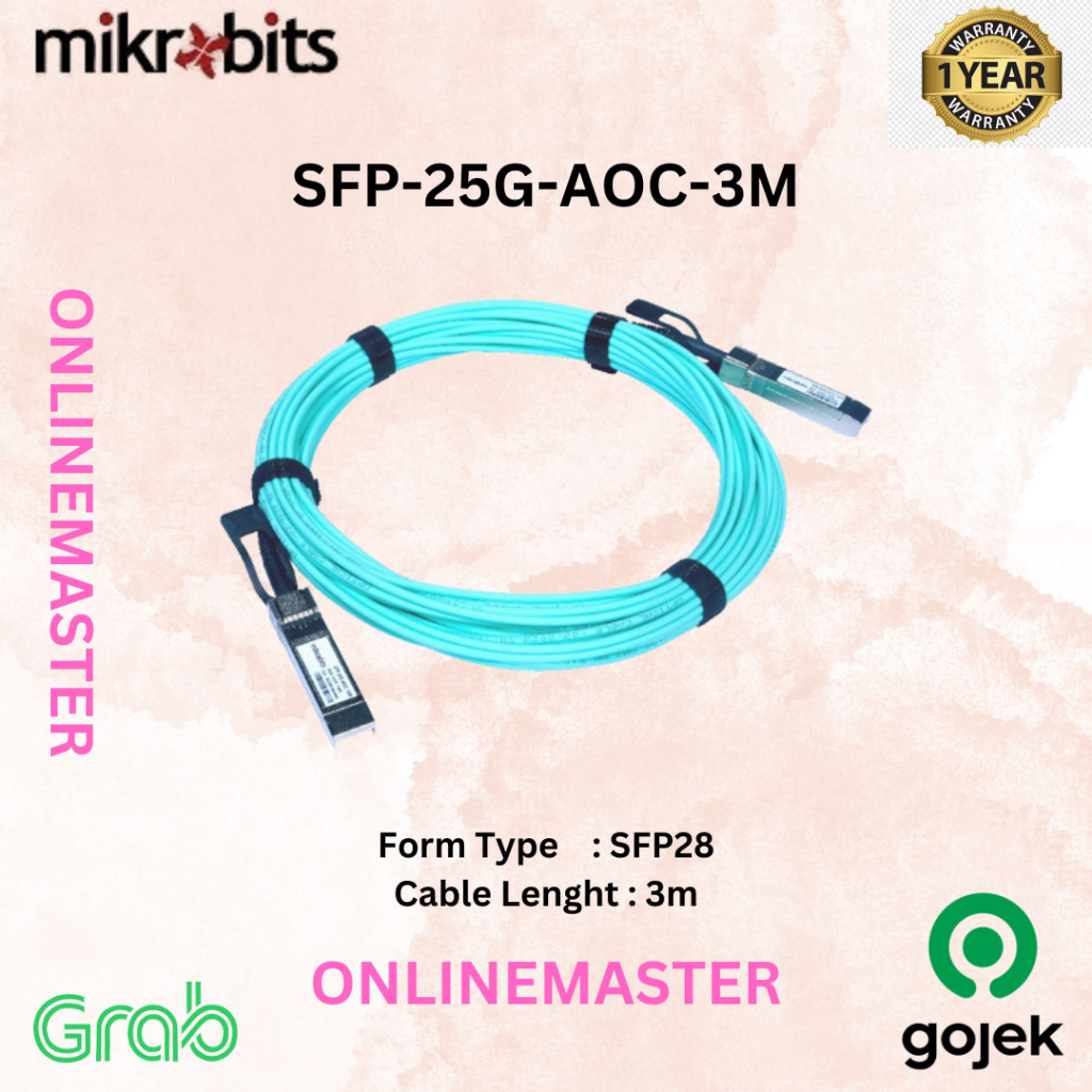 Microbits SFP Active Optical Cable 25G 3M SFP-25G-AOC-3M | Shopee Malaysia
