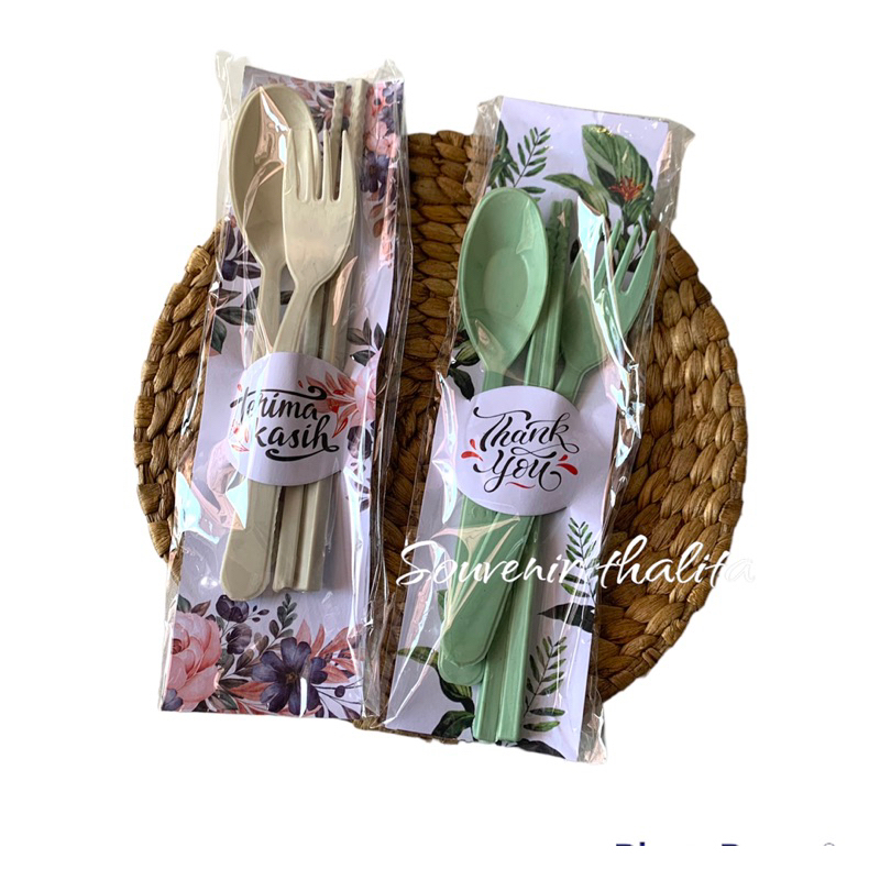 LOKAL Souvenirs 100 Pcs Local Spoons Forks Chopsticks + Shaby Mat ...