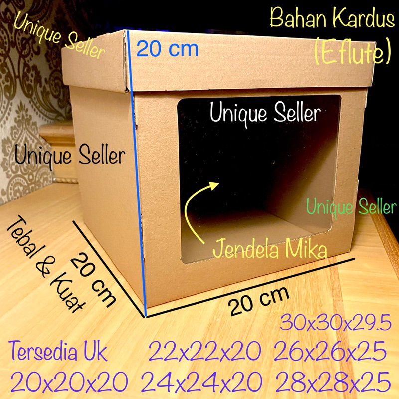 High Tart Cake Box Box 20x20x20 Eflute / High Tart Cake Box Box Split ...