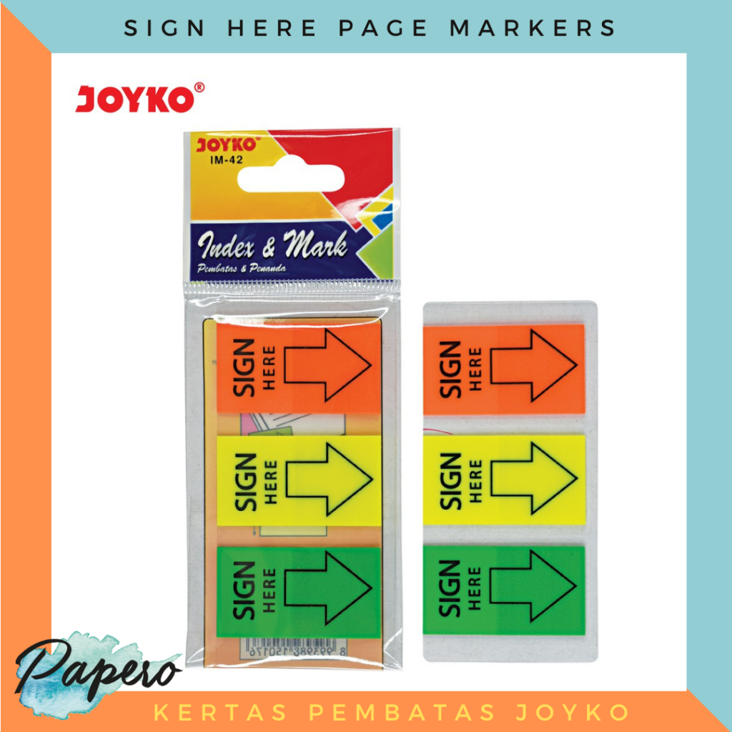 Joyko Divider Paper [IM-42] / Sign Here Index & Mark Page Markers ...