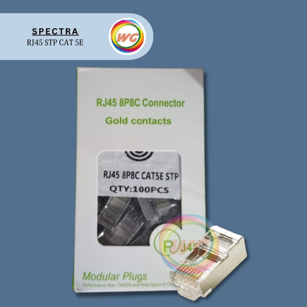 Spectra RJ45 STP Cat5e contains 100 pcs | Shopee Malaysia