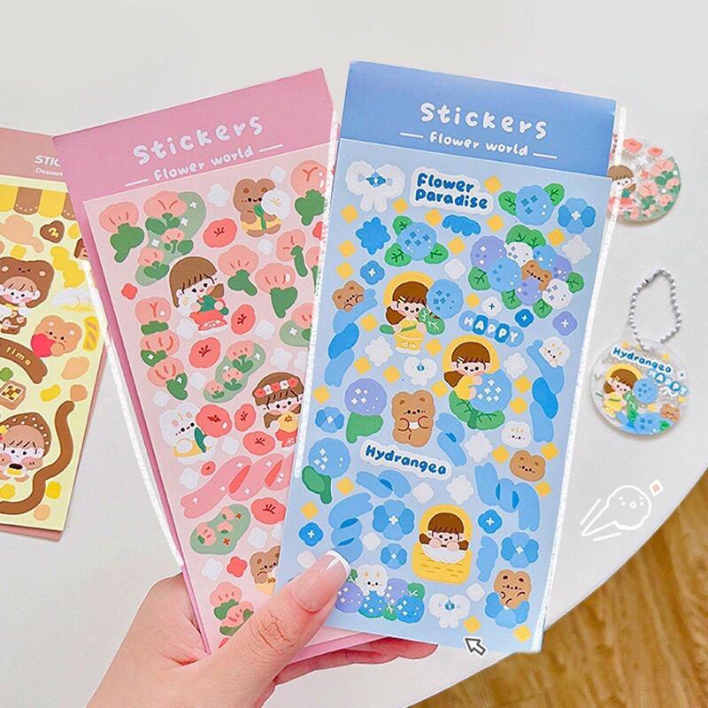GANTUNGAN - GLITTER PHOTOCARD DECORATION STICKERS MODERN VIRA CARTOON ...