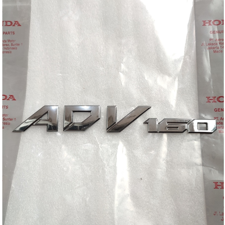 Original honda ADV 160 silver metallic chrome embossed logo Emblem ...