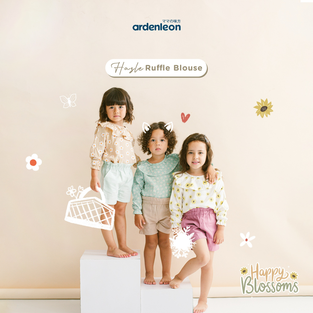 Ardenleon Kids Top Hazel Ruffle Blouse | Shopee Malaysia