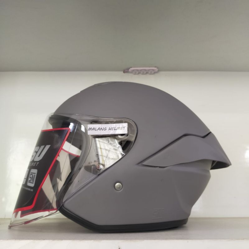 Jitsu JS 01 Solid Gray Doff Helmet | Shopee Malaysia