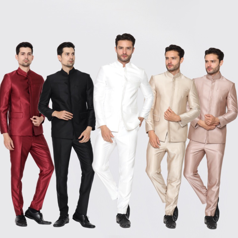 Shanghai Semi Wool Bridal Beskap Suit | Shopee Malaysia