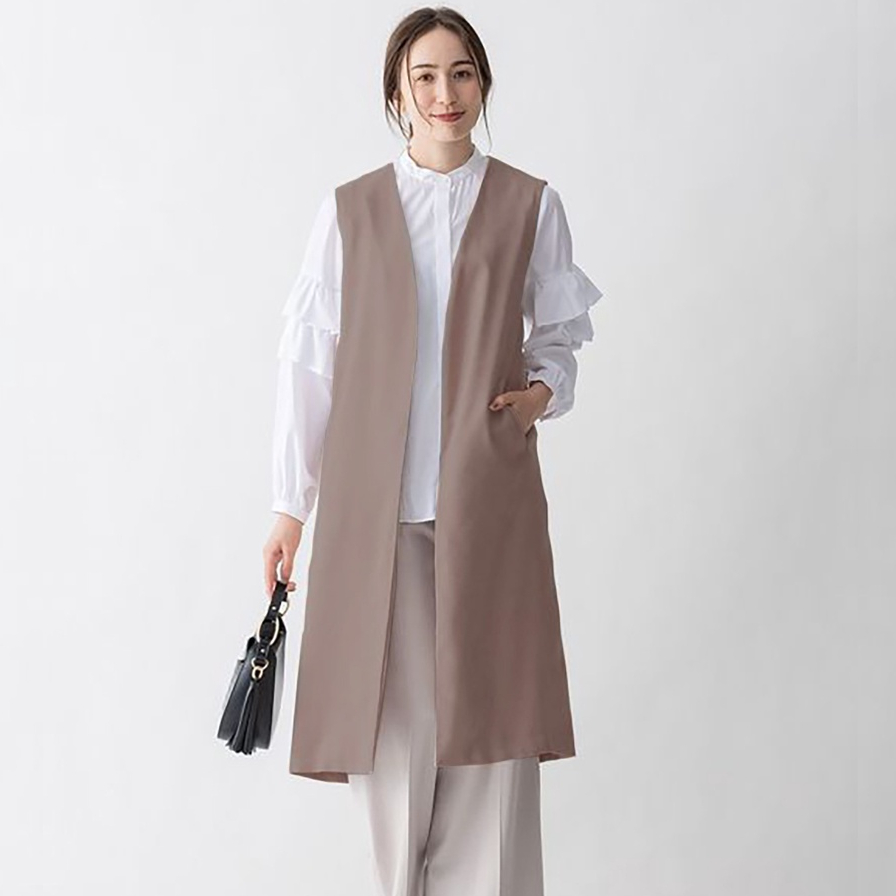 OUTER LONG LINEN SLEEVELESS VEST BY YOUNIQ | Shopee Malaysia