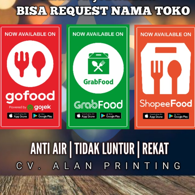Online FOOD Sticker 14x20 Shop Name Sticker ST 12-14 | Shopee Malaysia