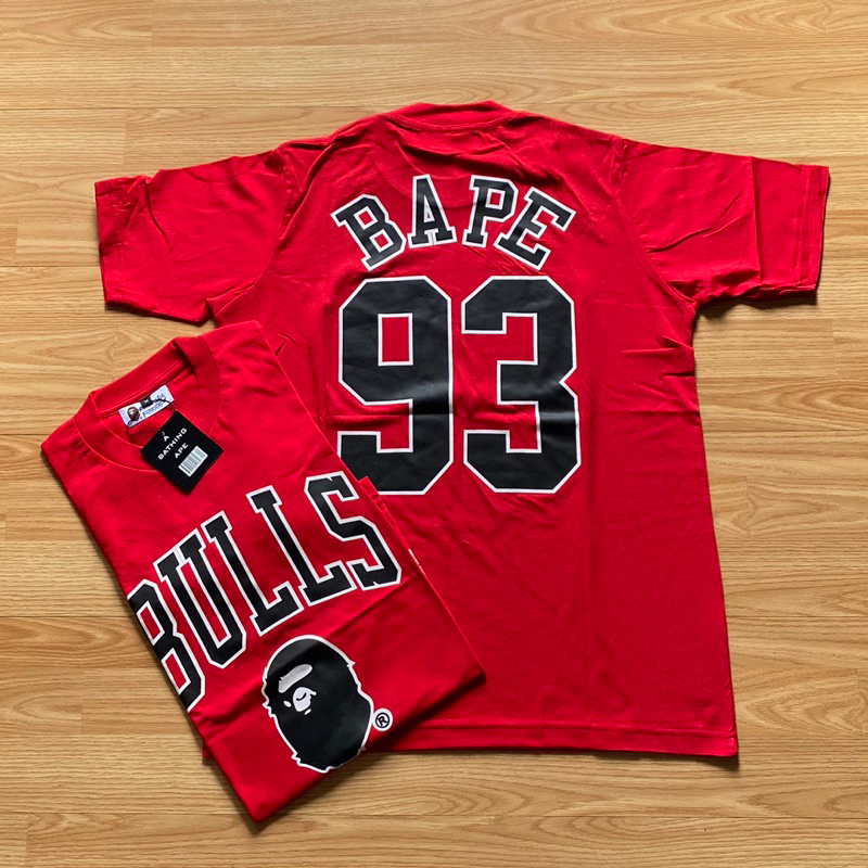 Bape A Bathing Ape Bulls Boa 93 TShirt Red Men's T-Shirt | Shopee Malaysia