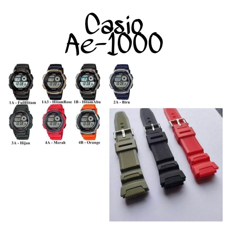 Original Casio AE1000 watch rubber Strap | Shopee Malaysia