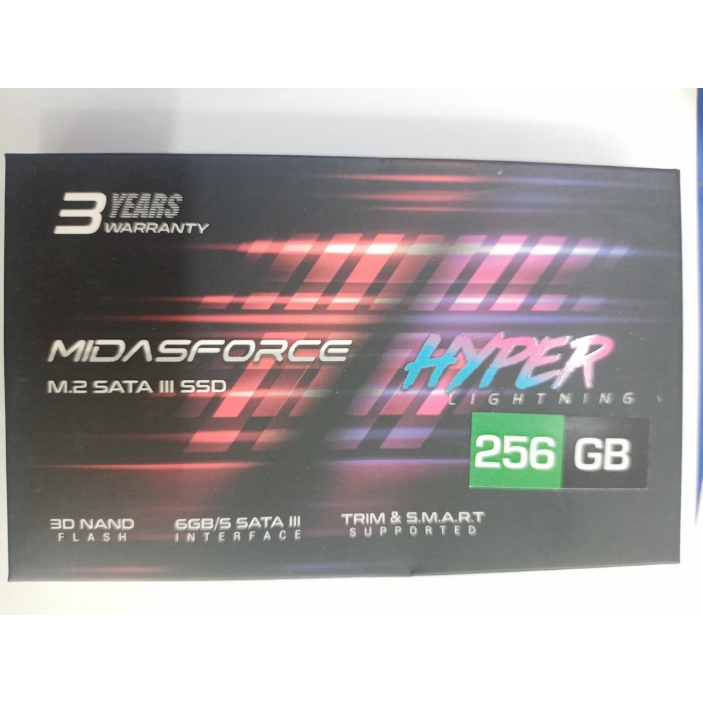 SSD M.2 MIDASFORCE 256GB HYPER LIGHTNING SATA III | Shopee Malaysia