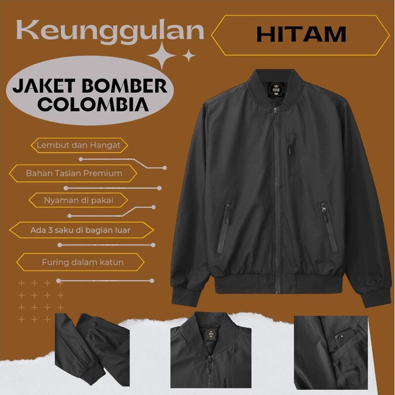 Taslan Bomber Jacket Men Colombia Taslan Bomber Jacket Men Premium ...