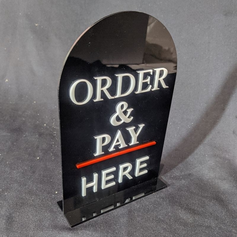 SIGNBOARD ORDER & PAY HERE | Acrylic Signage | Shopee Malaysia