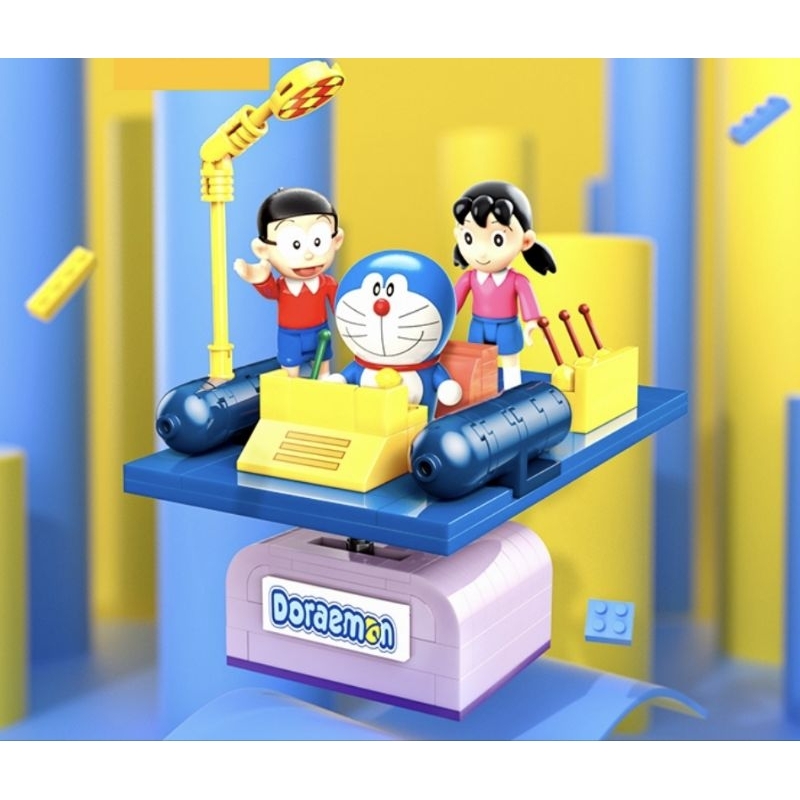 Bricks Toy Doraemon Time Machine Keeppley Toy Set Beam Stacking Movie ...
