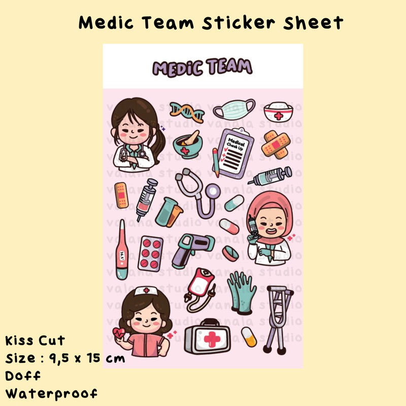 Doctor Theme Sticker/Medic Team Sticker Set/Doctor Nurse Profession ...