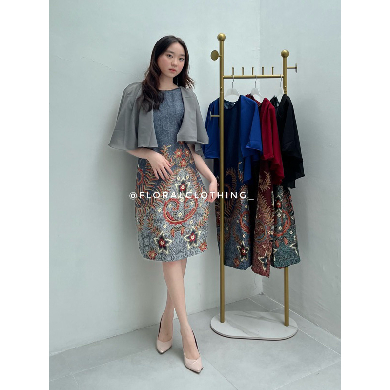 Korean premium batik dress with a look F307 | Shopee Malaysia