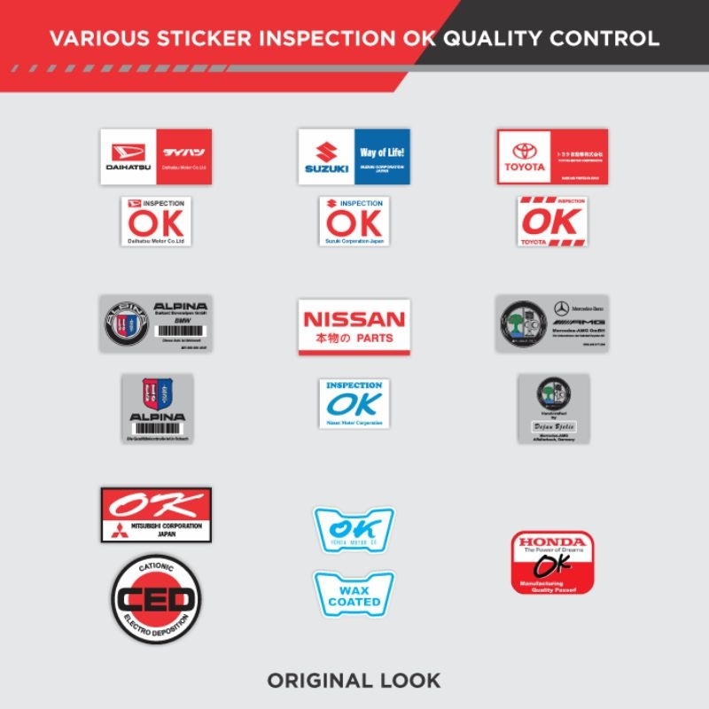 Various sticker Rare OK inspection quality control original look JDM, EDM, USDM | Shopee Malaysia