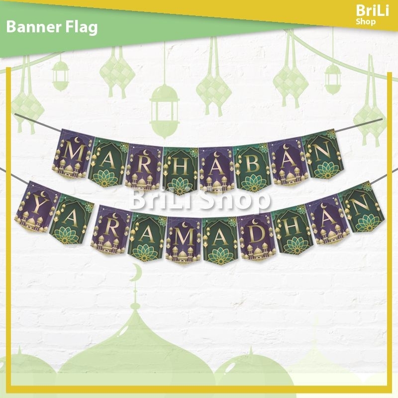 Decoration Banner MARHABAN YA RAMADHAN Bunting Flag Fasting Ramadan | Shopee Malaysia