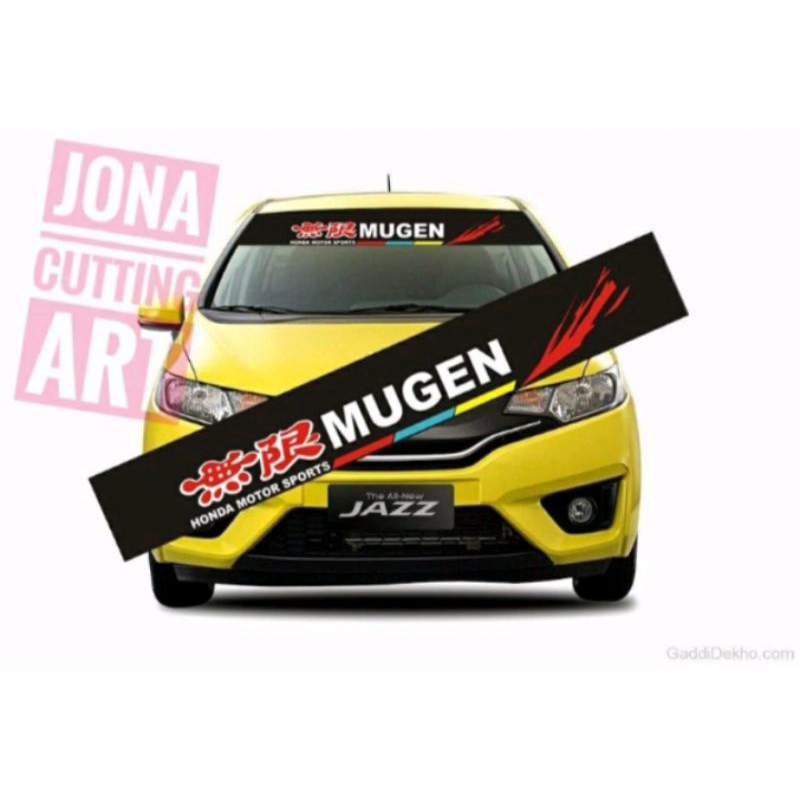 HITAM Mugen Car Glass Embossed cutting Sticker Only Writing Without ...