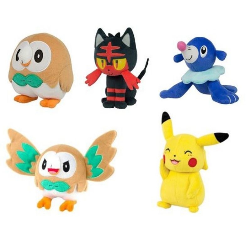Pokemon pikachu rowlet popplio litten doll original Tomy Pokemon | Shopee Malaysia