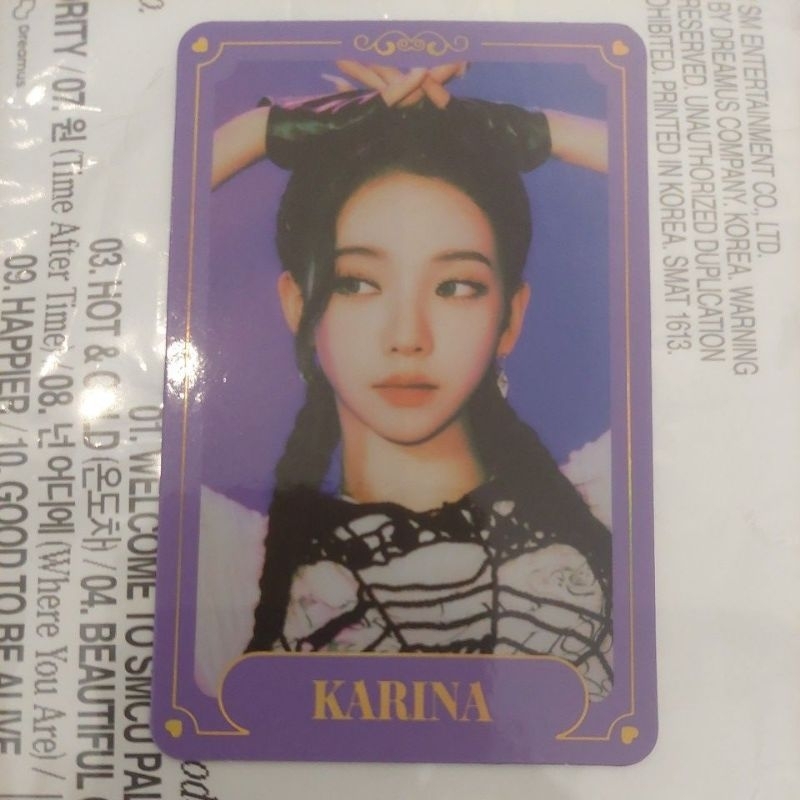 Aespa Life Too Short Trading Card Set Official Karina Photocard Concept ...