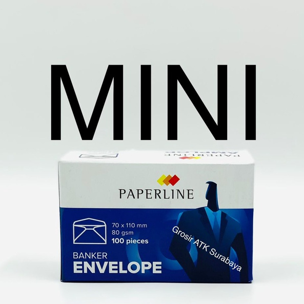 PUTIH Paperline EV Mini ENVELOPE / Plain White Mini Banker Envelope PG ...