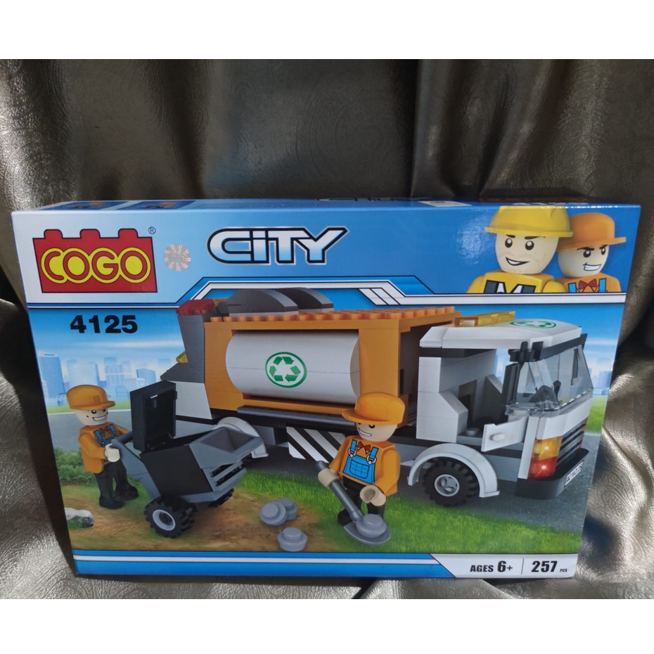 COGO City 4125 play blocks leo bricks construction truck mixer | Shopee ...