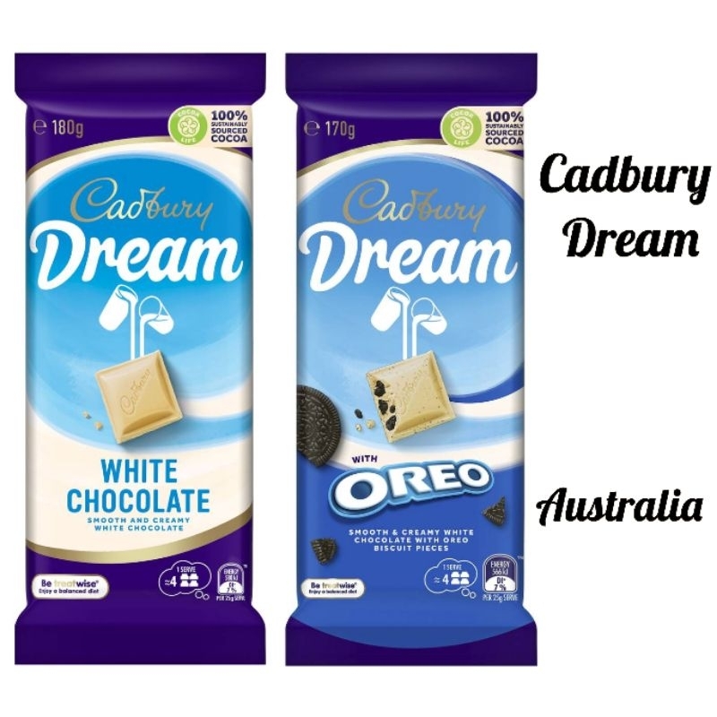 PUTIH Cadbury Dream Oreo Each 170gr/Cadbury Dream White Chocolate Block ... PUTIH Cadbury Dream Oreo Each 170gr/Cadbury Dream White Chocolate Block ...