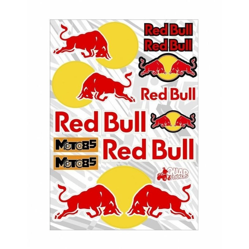 Motorbike stickers, helmets, red bull, 1 print model | Shopee Malaysia