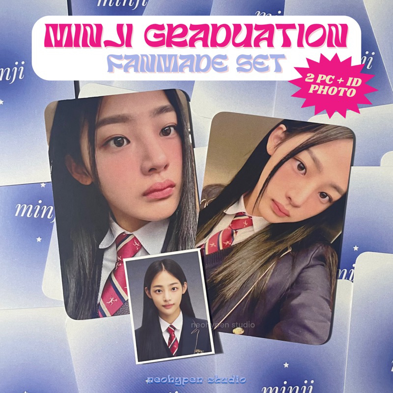 Minji NEW JEANS GRADATION / HANLIM UNIFORM PHOTOCARD + ID PHOTO SET ...