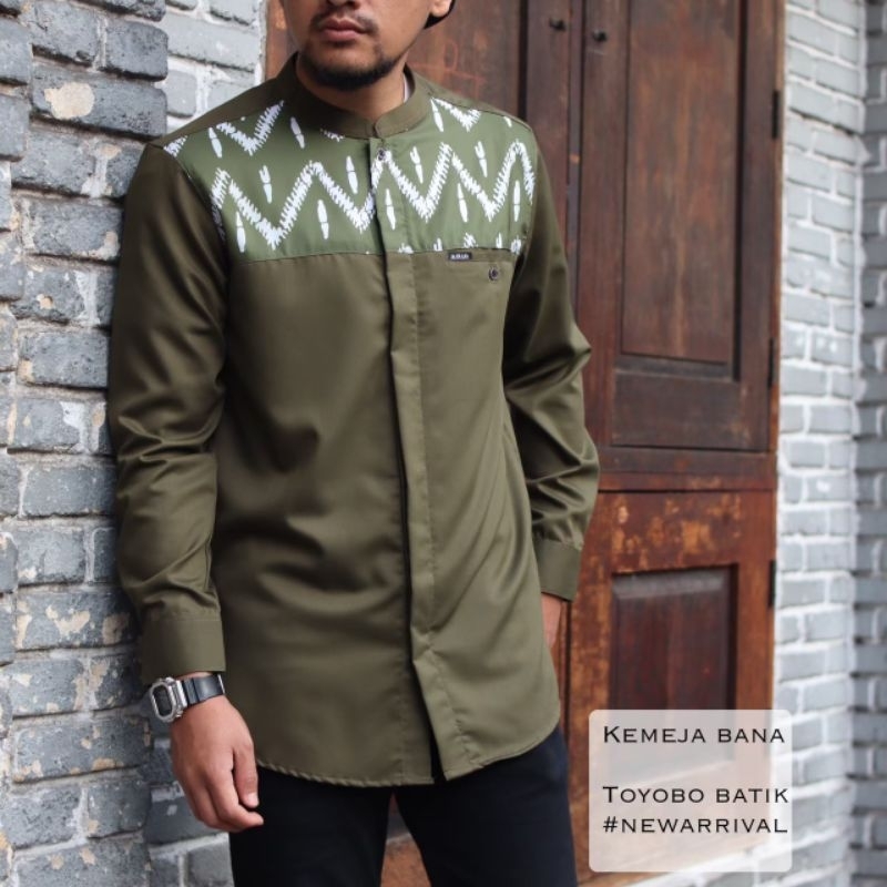 KEMEJA Bana Shirt/ Toyobo Material Long Sleeve Batik Combination ...
