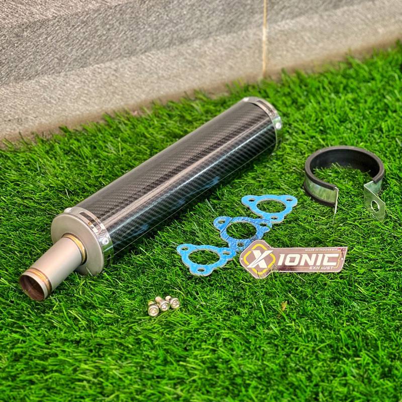 Ninja 2 stroke Exhaust Silincer Custom Plain Carbon Sandblast Titanium ...