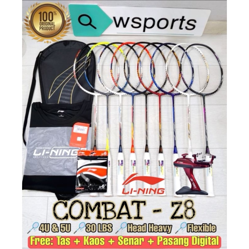 LiNing Combat Z8 Blaze 100 Badminton Racket Original | Shopee Malaysia