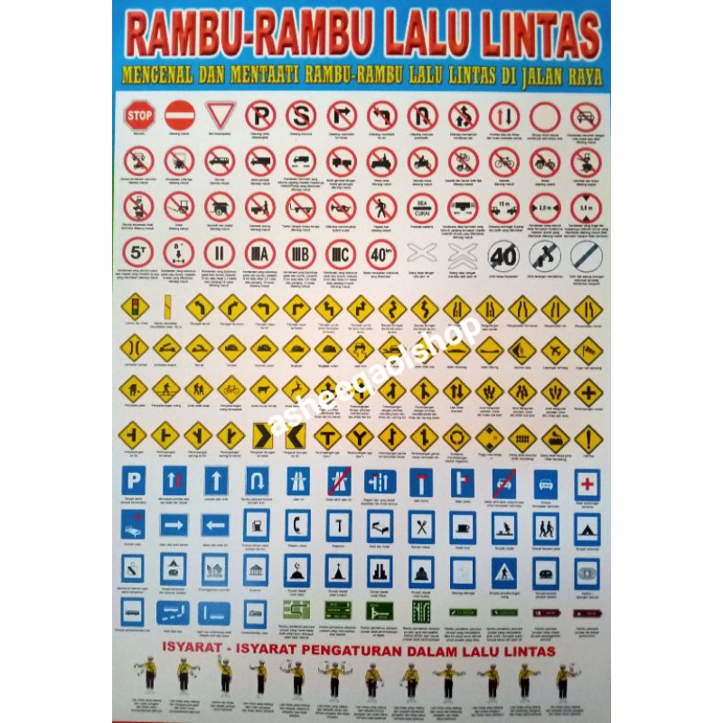 Poster..!! Educational RAMBU RAMBU LALU LINTAS | Shopee Malaysia
