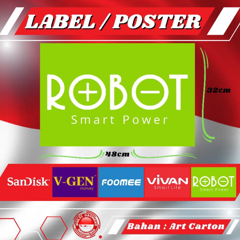 Poster/logo LABEL VIVAN SANDISK VGENEe ROBOT | Shopee Malaysia