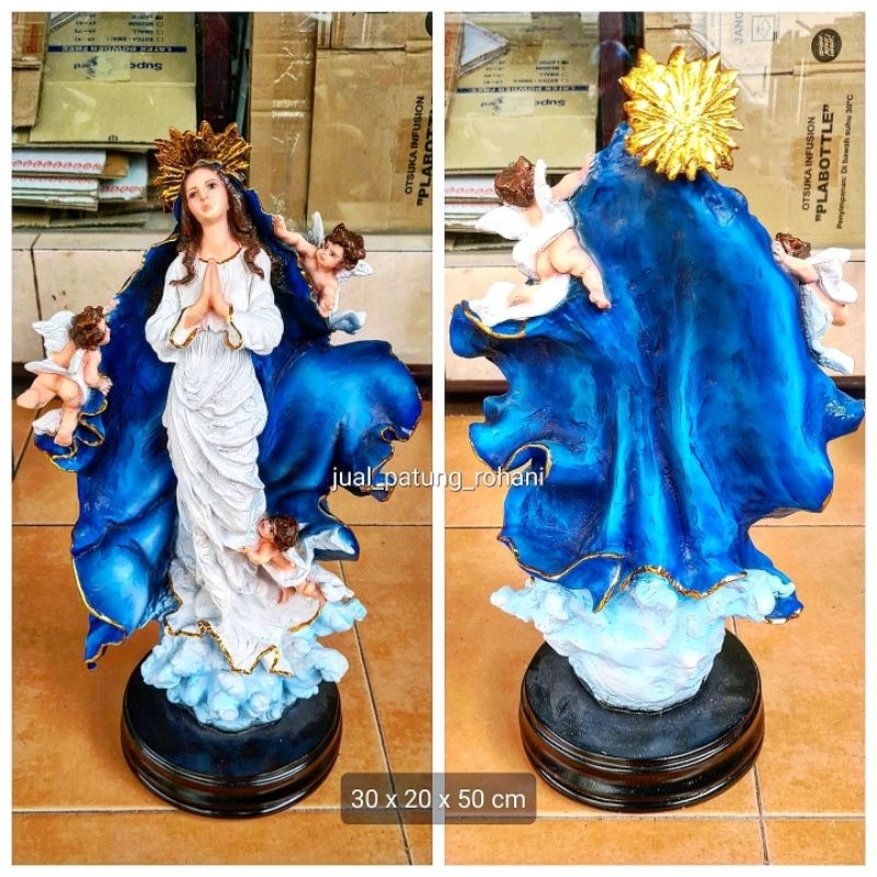 Maria Assumpta statue Rises to Heaven 48 cm blue | Shopee Malaysia