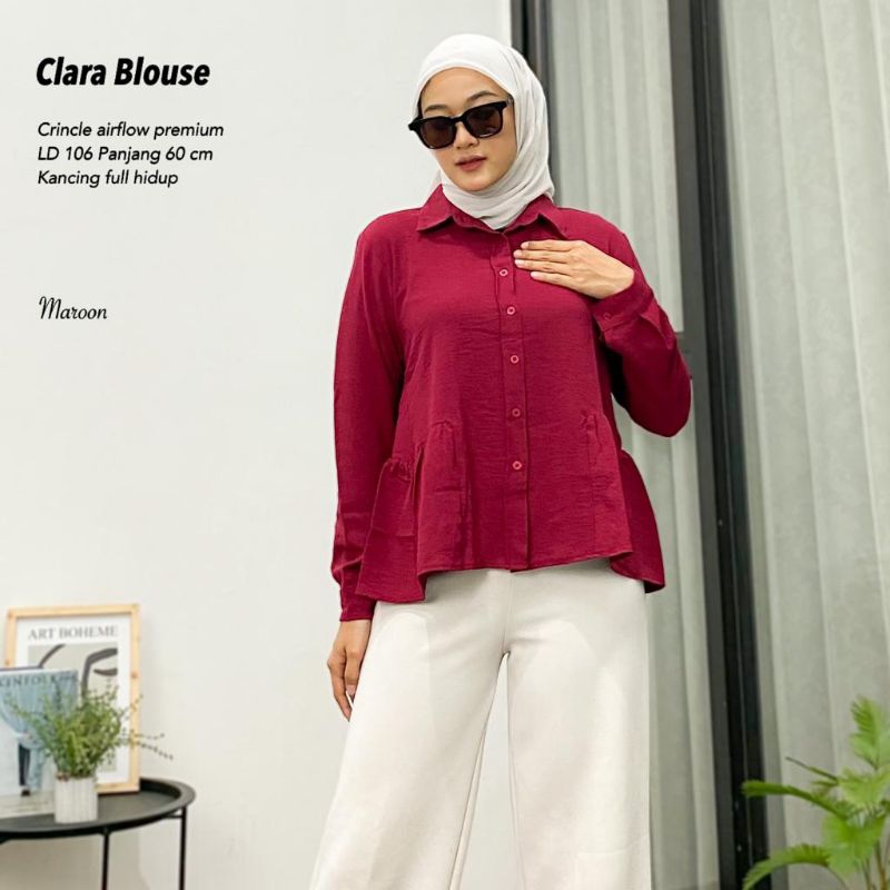 CLARA WOMEN'S CRINKLE AIRFLOW BLOUSE / Latest Blouses / Plain Blouses ...