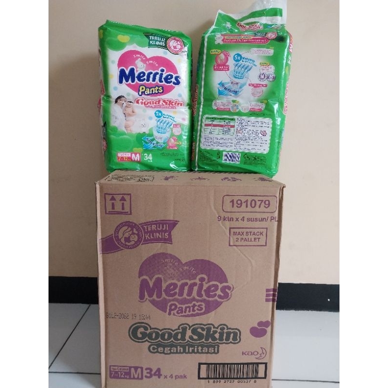 Merries PANTS GOOD SKIN M34/Diaper Merries PANTS GOOD SKIN Diaper M34 ...