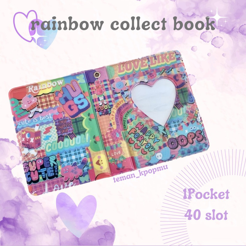 Rainbow Collect Book 1P Kolbuk contains 40 Kpop Album Photocard Slots ...