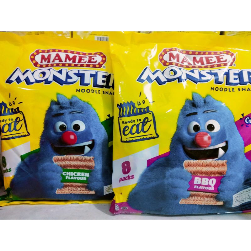 Mamee Monster/Mamee Snack Noodles/ BBQ Flavor Light Snack/Chicken ...