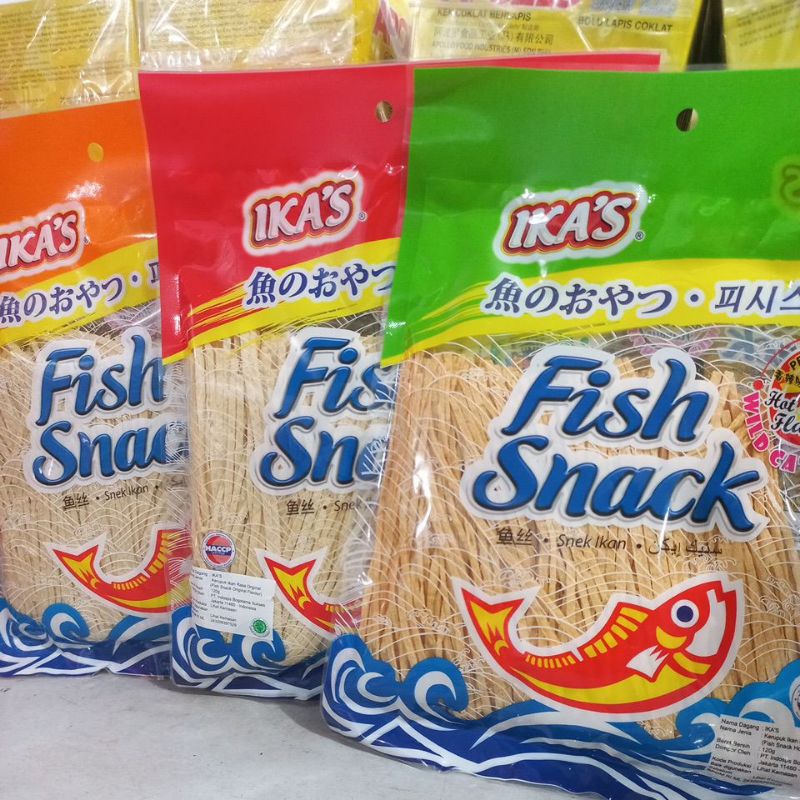 Ika's Fish Snack 120gram/Ikas Fish Crackers Bbq Flavor, Original, Hot ...
