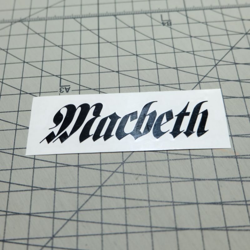 Cutting Sticker Macbeth Classic Oracal Vinyl Logo | Shopee Malaysia