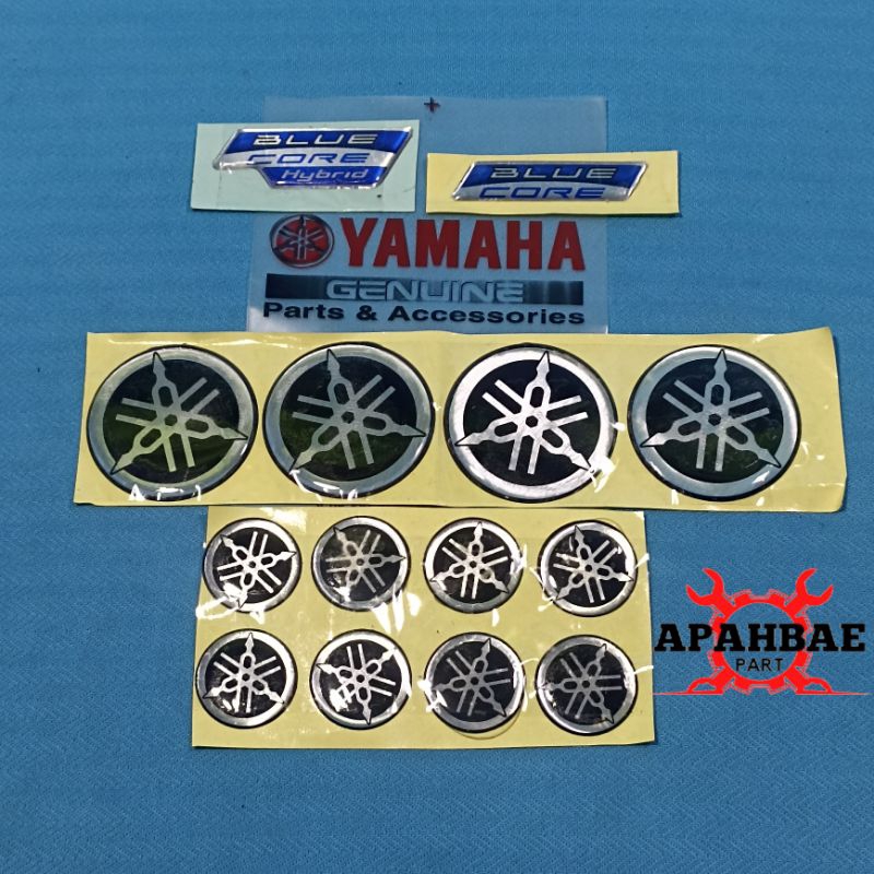 Yamaha Bluecore Blue core Hybrid Logo Emblem | Shopee Malaysia