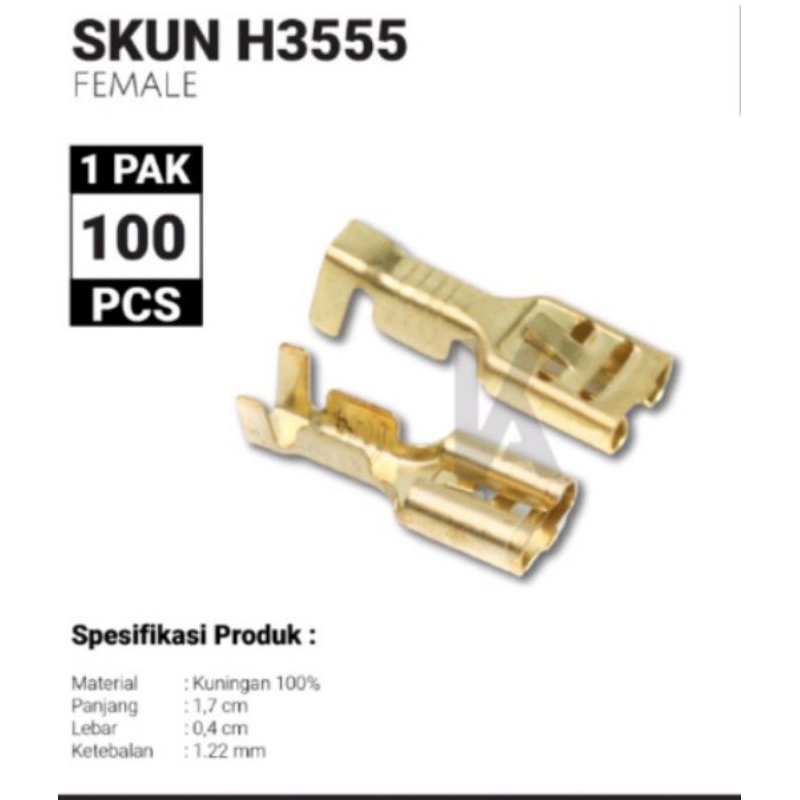 Skun GEPENG GIRL CONNECTOR / SKUN FEMALE / TERMINAL SKUN GEPENG ...