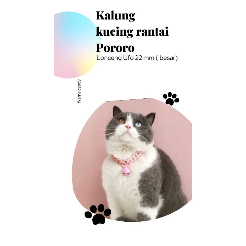 Pororo cat necklace 22 mm ufo bell plastic chain | Shopee Malaysia