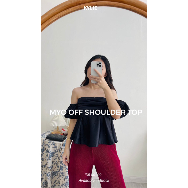 Myo OFF SHOULDER TOP (KOREAN LOOK Women's SABRINA Shirt) | Shopee Malaysia
